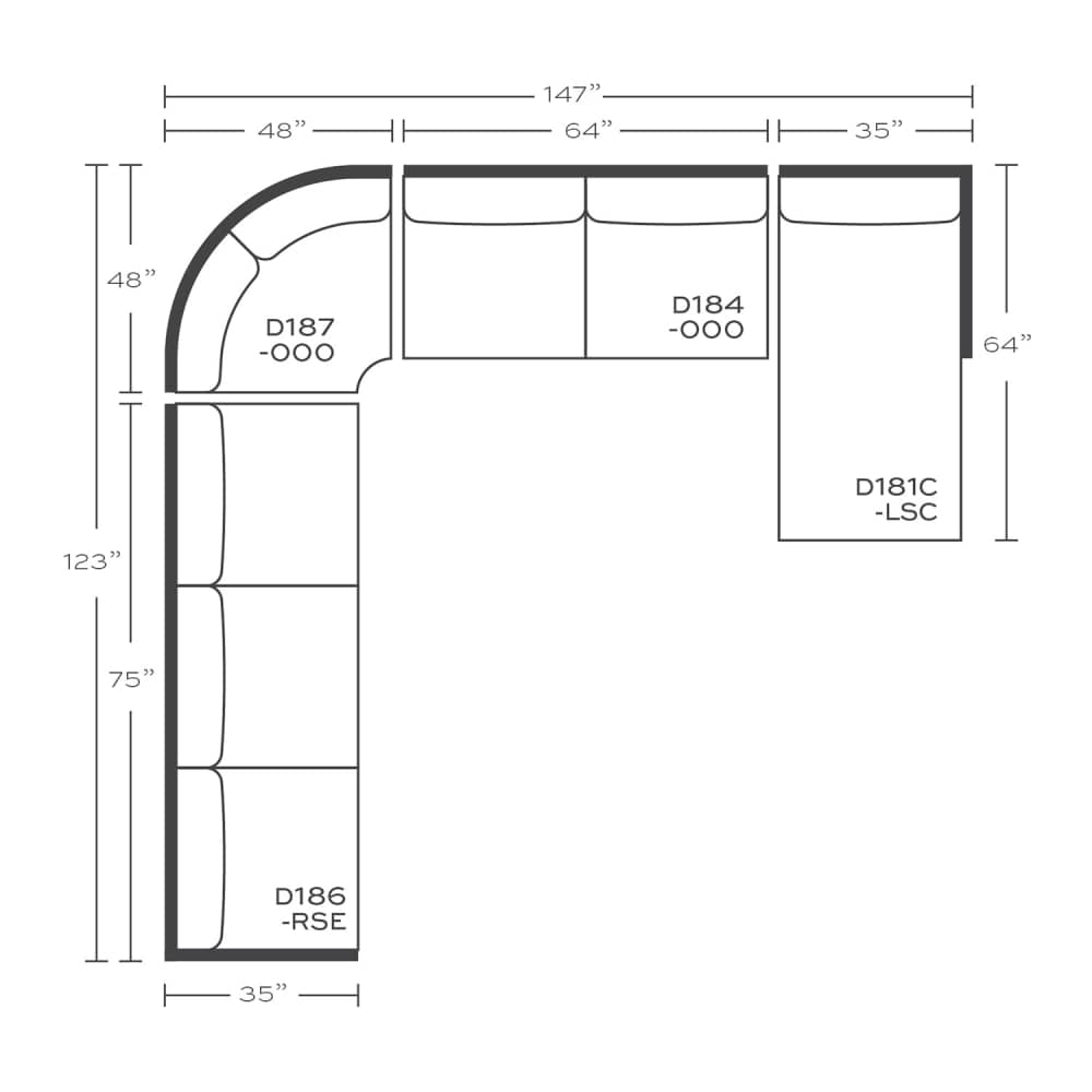 Monaco Sectional - Rowe Furniture