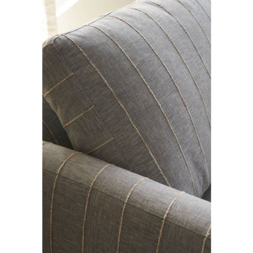 Quick Ship Allie Swivel - Indigo Kid-proof Stripe - Rowe Furniture