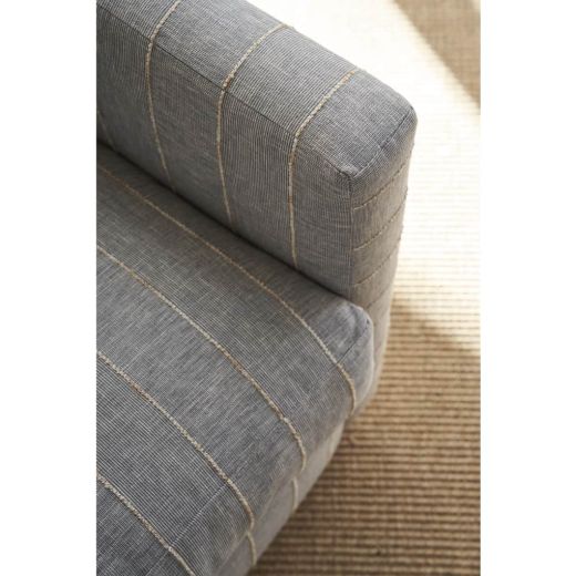 Quick Ship Allie Swivel - Indigo Kid-proof Stripe - Rowe Furniture
